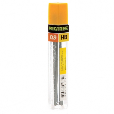 Grafite Hi-Polymer 0.9mm HB Tubo com 12 unidades - Bigtree